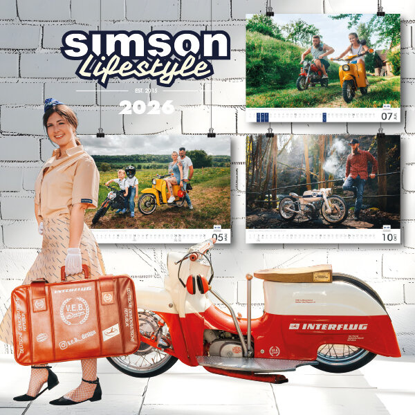 SIMSON Lifestyle-Kalender 2026 – Kultklassiker im Rampenlicht - 17,89